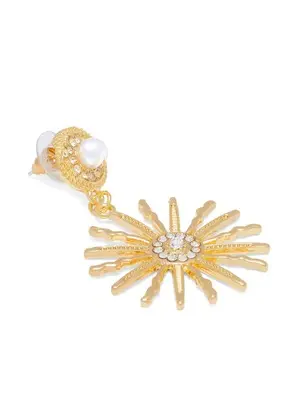 HZMER JEWELLERY Embellished Sun-motif Drop Earrings