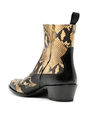 Bally Vegas Python-print Ankle Boots
