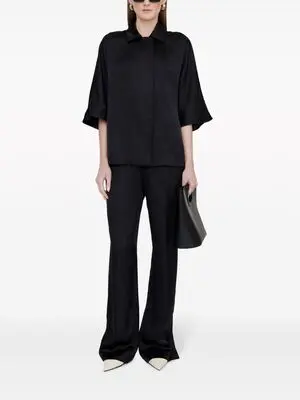 ANINE BING Aden High-waisted Trousers - Black