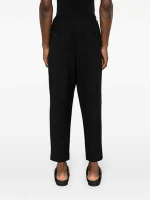 Marni Cropped Wool Tapered Trousers - Black