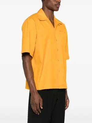 Marni Logo-print Poplin Shirt - Orange