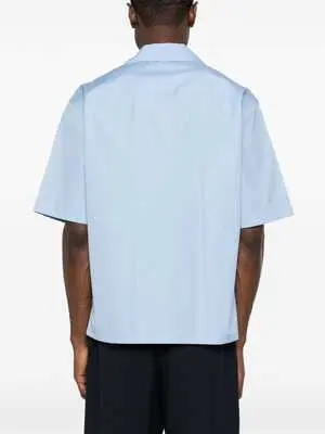 Marni Logo-print Poplin Shirt - Blue