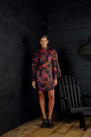 Farm Rio Wild Horses Backless Mini Dress