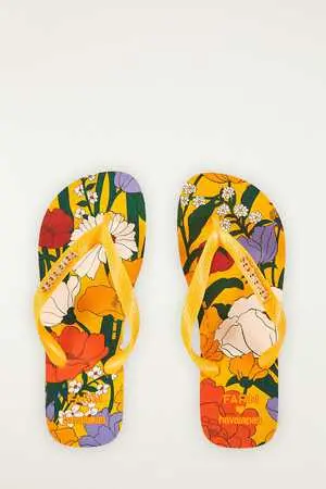 Farm Rio Bucolic Floral Havaianas Sandals - Bucolic Floral Yellow