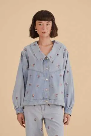 FARM RIO ACTIVE Rose Embroidered Jacket