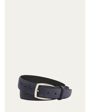 Brioni Calf Suede Belt - Blublk