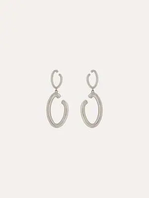 Oscar De La Renta O Drop Earrings - Silver