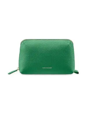 MAISON DE SABRE Leather Tech Pouch Emerald Green