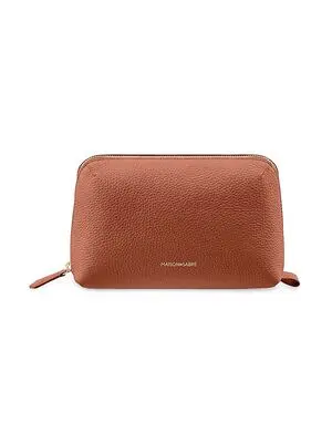 MAISON DE SABRE Leather Tech Pouch Walnut Brown