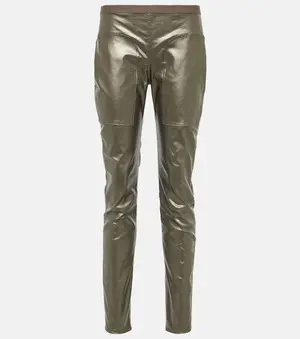 Rick Owens Metallic Denim Leggings