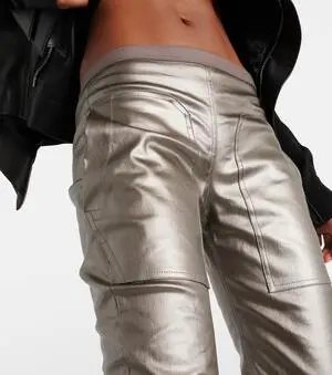 Rick Owens Metallic Denim Leggings