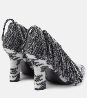 Burberry Sweep 100 Fringed Wool Pumps