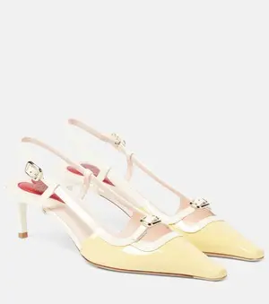 ROGER VIVIER Viv’ Canard Slingback Pumps - Neutrals