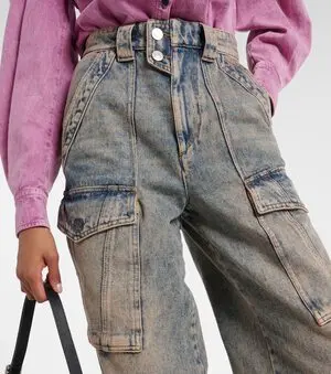 MARANT ETOILE Heilani High-rise Cargo Jeans