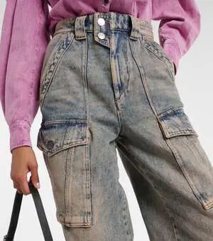 MARANT ETOILE Heilani High-rise Cargo Jeans