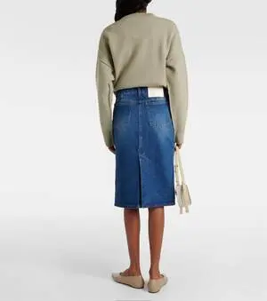Ami Denim Pencil Skirt