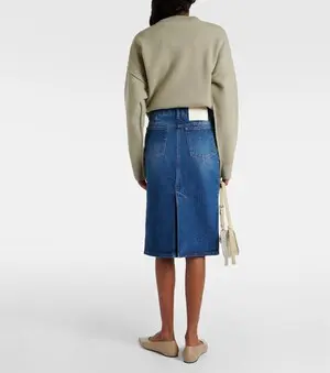 AMI Paris Denim Pencil Skirt