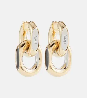 Saint Laurent Cassandre Hoop Earrings - Gold