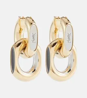 Saint Laurent Cassandre Hoop Earrings - Gold
