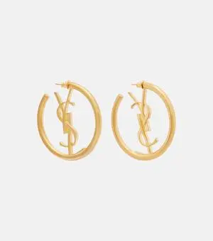 Saint Laurent Cassandre Hoop Earrings - Gold