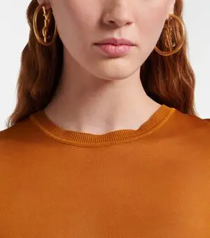 Saint Laurent Cassandre Hoop Earrings - Gold