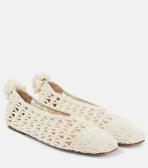 Magda Butrym Crochet Ballet Flats - White