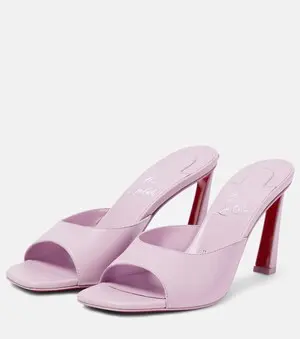 CHRISTIAN LOUBOUTIN Condora Leather Mules - Purple