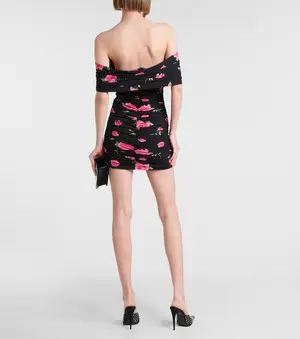 Magda Butrym Off-shoulder Floral Minidress