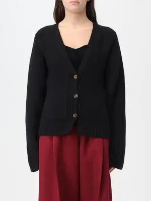 Khaite Ribbed V-neck Cardigan With Pockets - Black