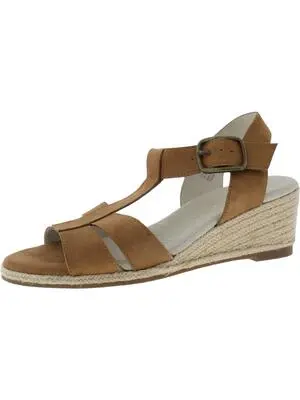 DAVID TATE Vacation Womens Nubuck Slingback Wedge Sandals - Multi