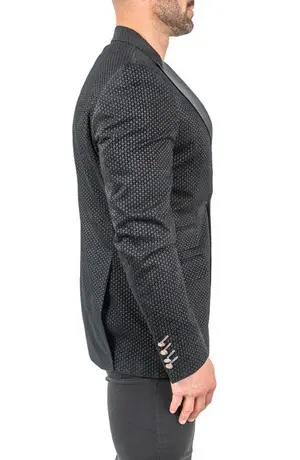 MACEOO Interrupted One-button Sport Coat - Black