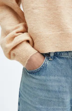 Mango Crewneck Drop Shoulder Sweater