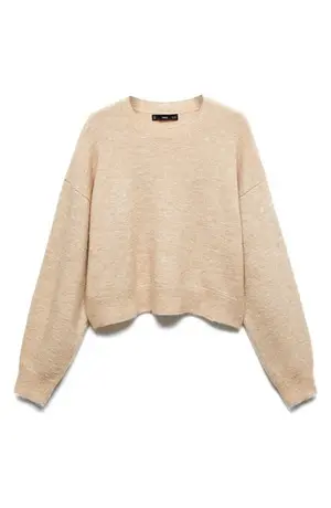 Mango Crewneck Drop Shoulder Sweater