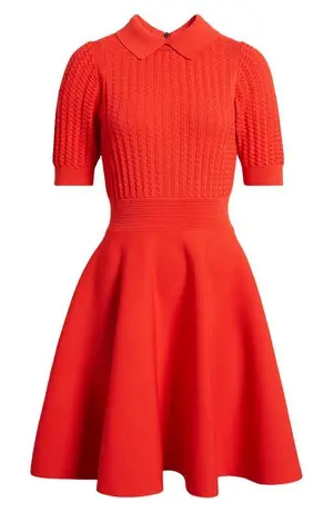 twinset knit dress Lurex Knit Midi Dress with Chevron main image 0