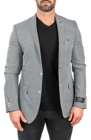 MACEOO Descartes Houndstooth Sport Coat