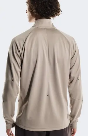 On Climate Knit Quarter Zip Running Top - Desert