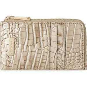 Brahmin Lennon Croc Embossed Leather Card Case