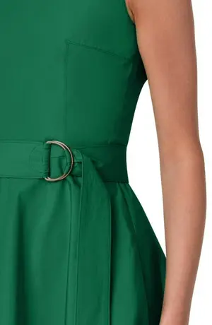 Akris Belted Fit & Flare Dress