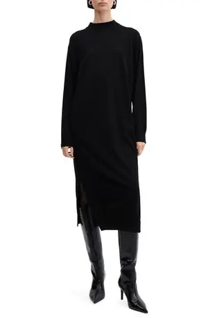 Mango Oversize Long Sleeve Midi Sweater Dress