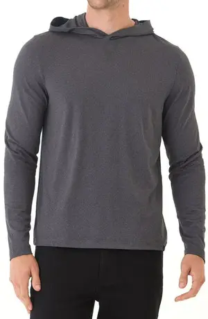 THREADS 4 THOUGHT Malone T-shirt Hoodie - Heather Charcoal