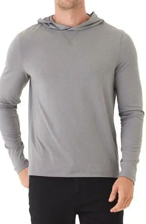 THREADS 4 THOUGHT Malone T-shirt Hoodie - Heather Grey