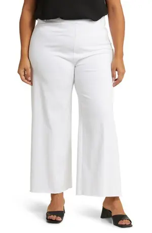 Lyssé Essentials Erin High-waist Wide-leg Pants - White