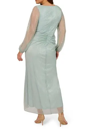 Adrianna Papell Metallic High-low Cocktail Dress