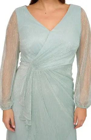 Adrianna Papell Metallic High-low Cocktail Dress