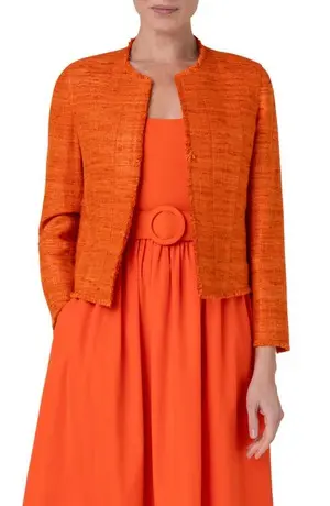 Akris Silk Tweed Cropped Jacket