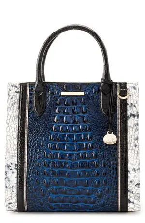 Brahmin Cami Croc Embossed Satchel - Multi