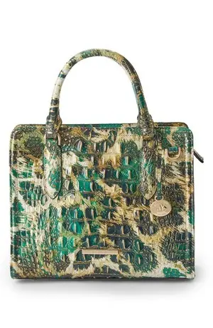 Brahmin Cami Croc Embossed Satchel - Roaring