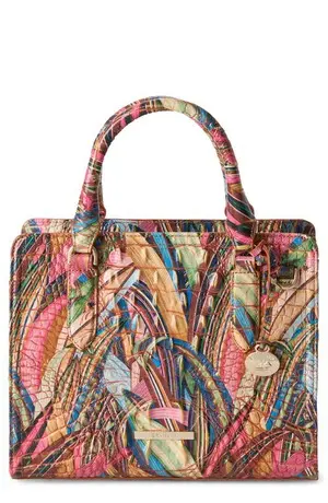 Brahmin Cami Croc Embossed Satchel - Sunleaf