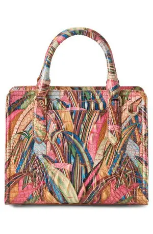 Brahmin Cami Croc Embossed Satchel - Sunleaf