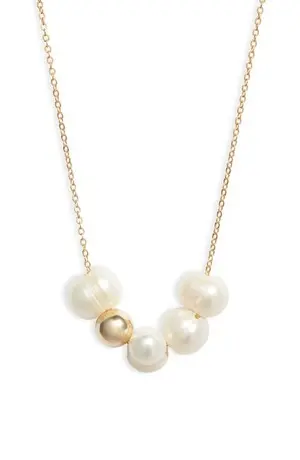 SET & STONES Portia Pearl Chain Necklace - Gold